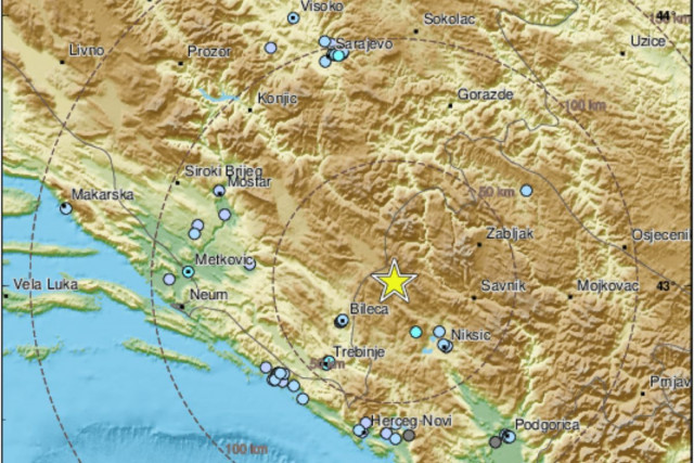 NOVI POTRES Kod Bileće epicentar potresa snage 4,7 stupnjeva po Richterovoj ljestvici | Vijesti ...