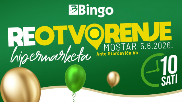 Bingo hipermarket Centar Mostar spreman za kupce: Moderniji ambijent i ...